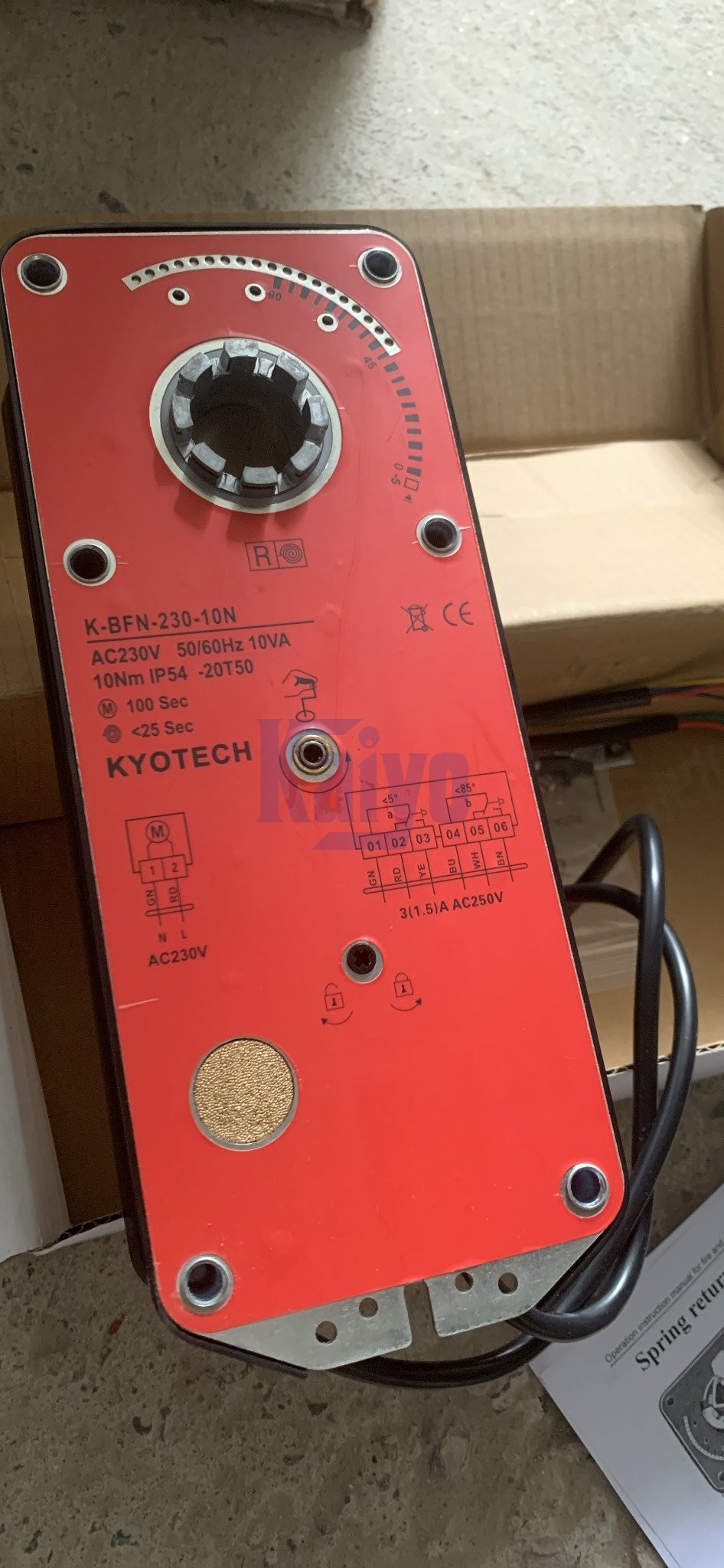 Giới thiệu động cơ KYOTECH lắp trong van ngăn cháy